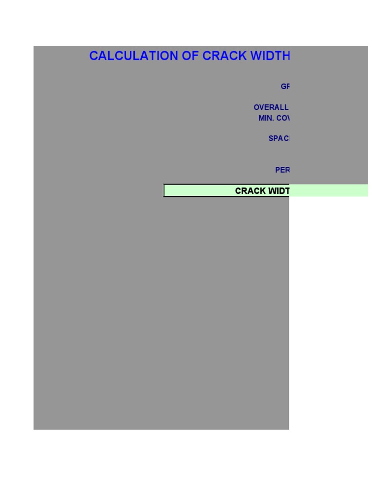 Calculation of Crack Width As Per Is:456-2000 | PDF | Stress (Mechanics ...