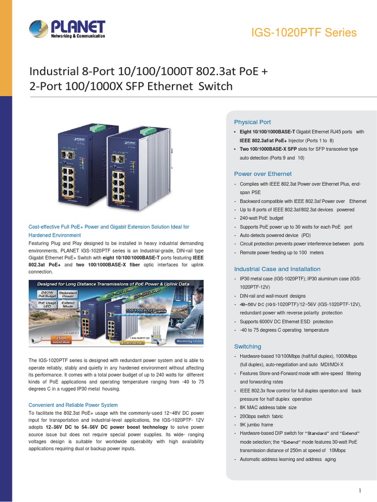 C-IGS-1020PTF Series - L | PDF | Telecommunications Equipment | Electrical Engineering