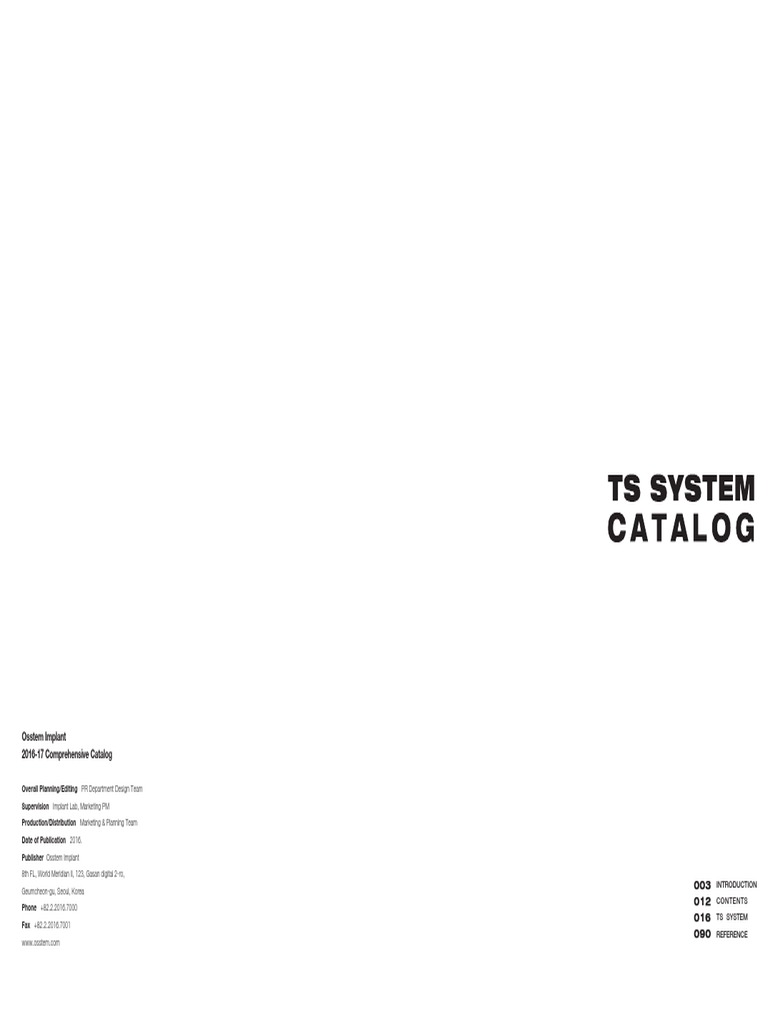 Osstem Implant 2016-17 Catalog | PDF | Dental Implant | Screw