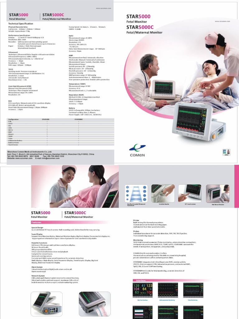 Comen Star5000and Star5000c Fetal Monitor | PDF