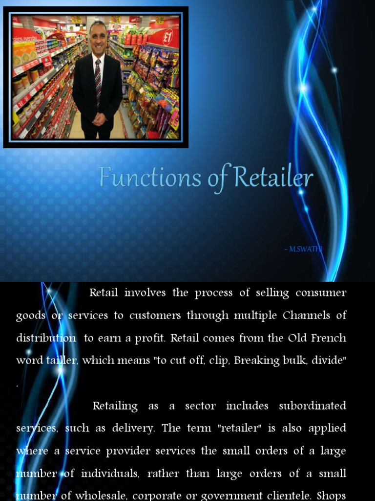 Functions of Retailing | PDF | Retail | Warehouse