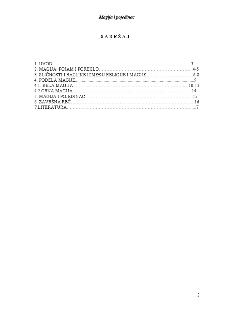 Magija I Pojedinac | PDF