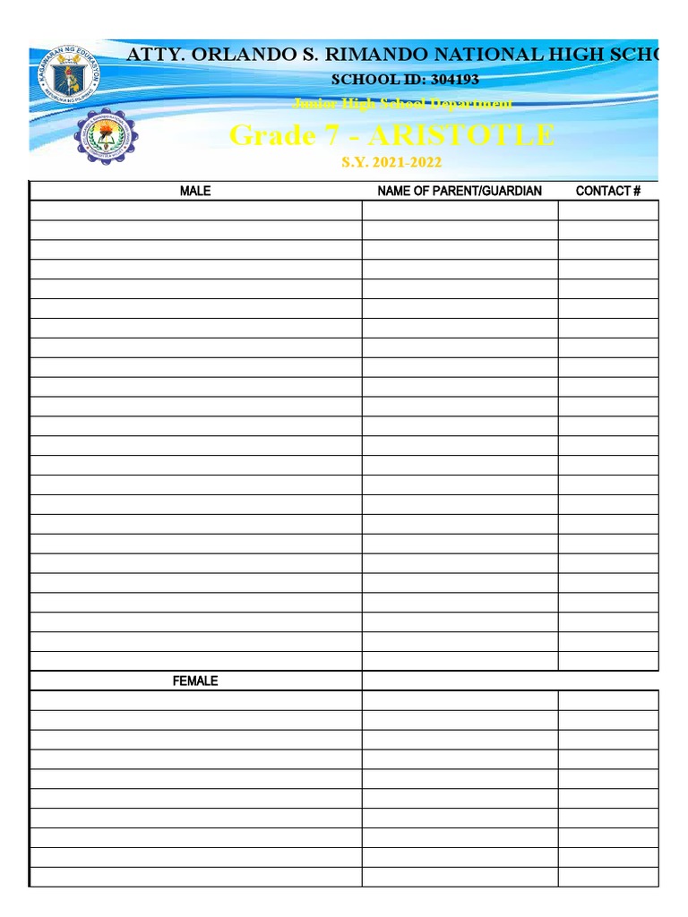 Grade 7 - Aristotle: Atty. Orlando S. Rimando National High School | PDF