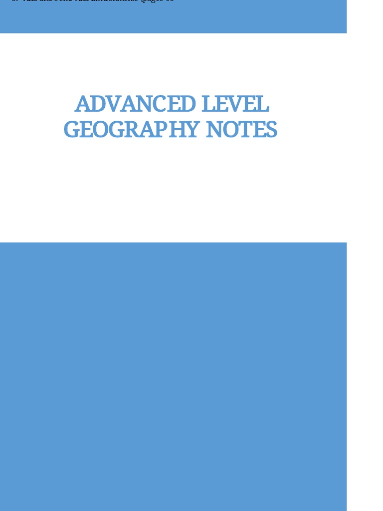 A Level Geography Notes 2 (1) (1) (1) - 1-3 | PDF