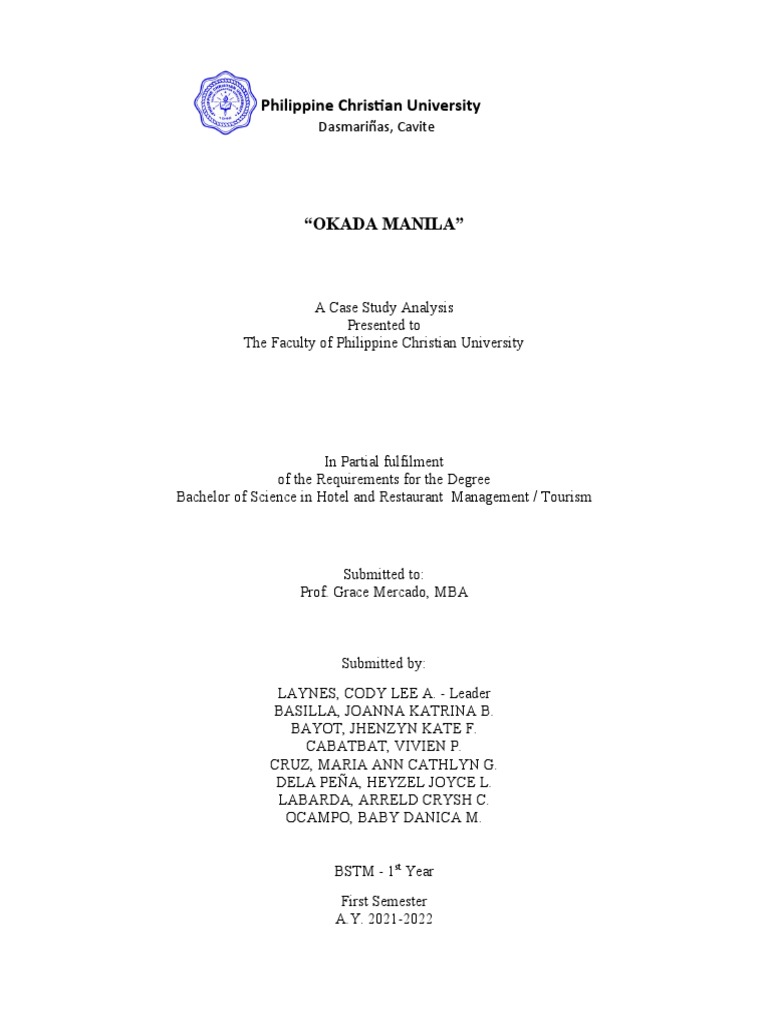 Case Study in Stratma - Group2 | PDF