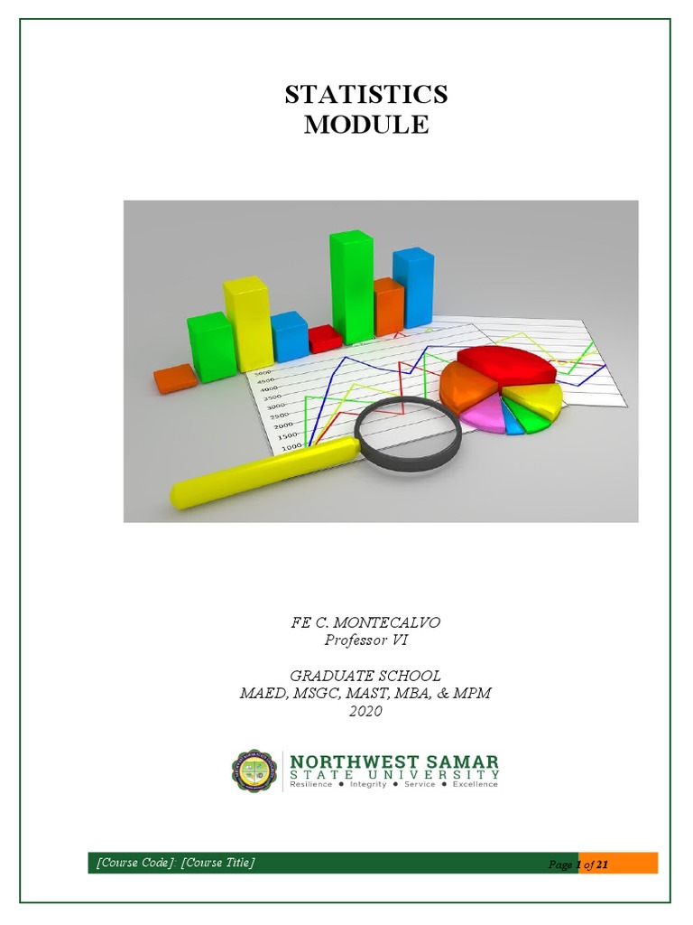 STATISTICS MODULE 2-Updated | PDF | Standard Deviation | Variance