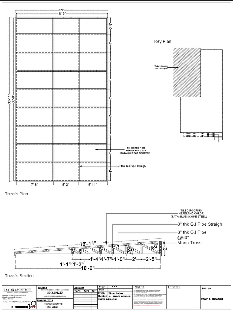 Ticket Counter Truss Detail | PDF | Architect | Architectural Design