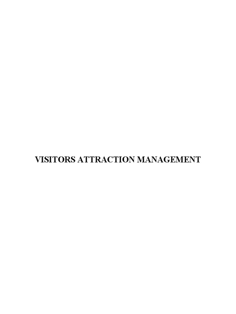 Visitors Attraction Management | PDF | Tourism | Motivation