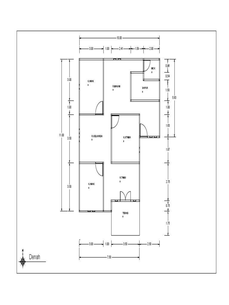 Denah Renc. Ring Balok Renc. ATAP Renc - PONDASI: Usuk 5/10 Jurai Luar ...