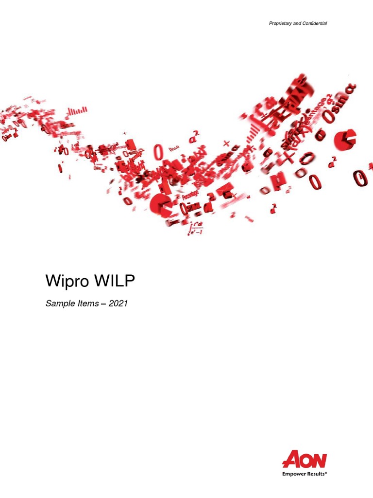Wipro WILP: Sample Items - 2021 | PDF | English Language