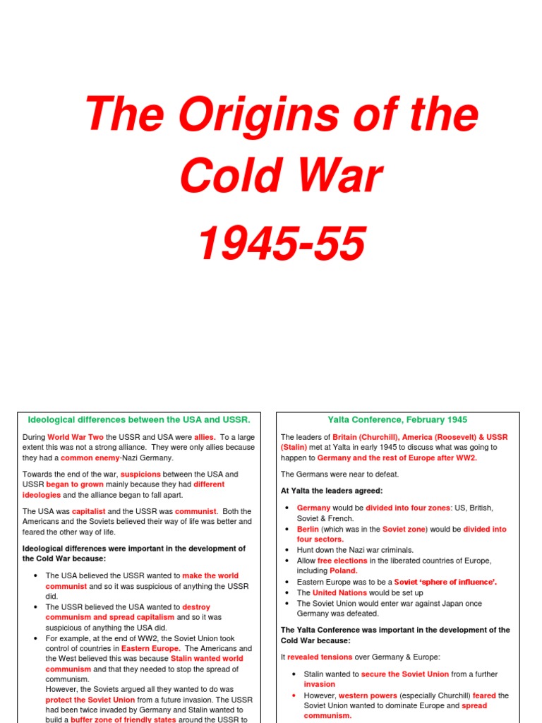 Coldwar Notes | PDF | Cold War | Soviet Union