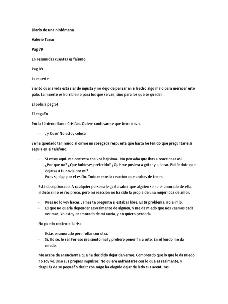 Diario de Una Ninfómana | PDF