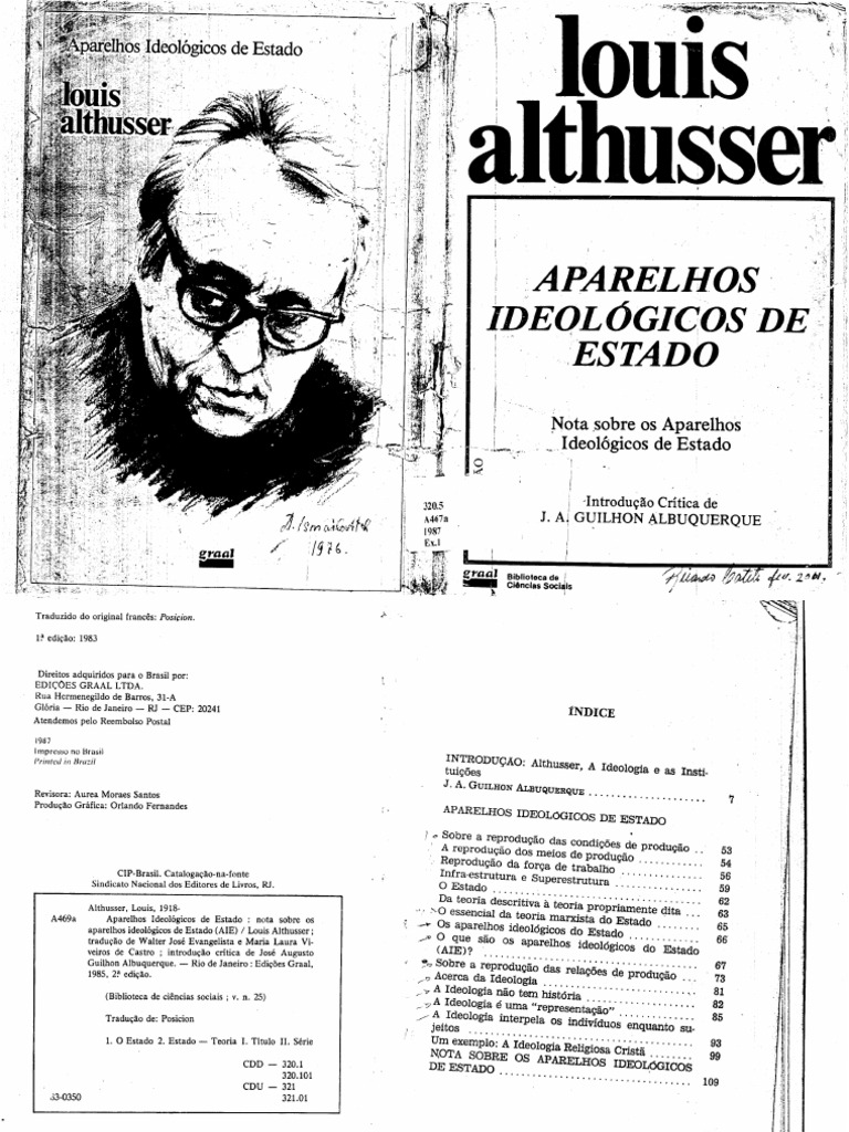 AULA02a AD - ALTHUSSER, L.P. Aparelhos Ideológicos de Estado pp53-72 | PDF | Louis Althusser ...