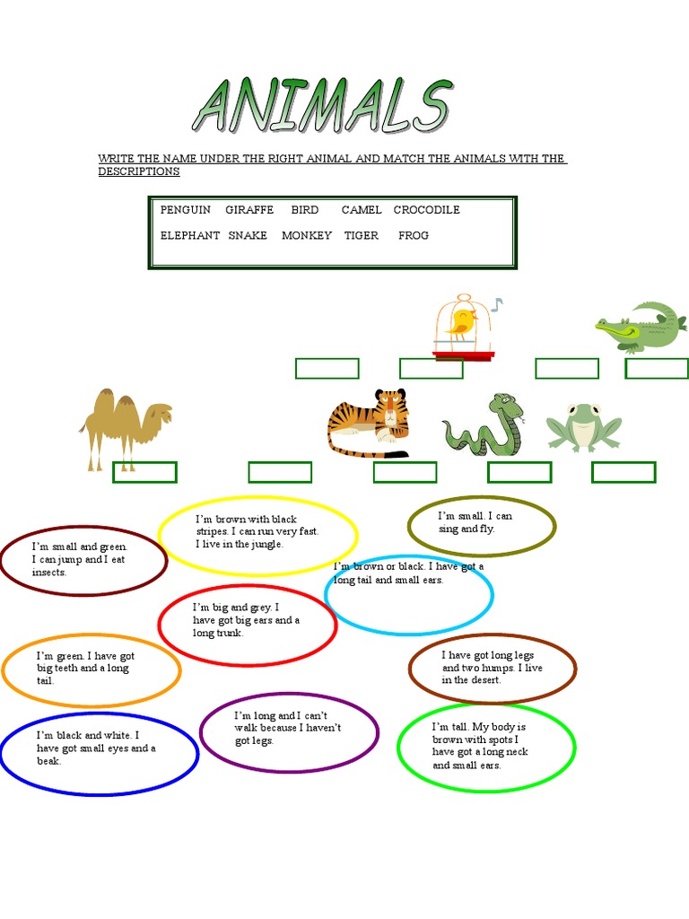 Animals Fun Activities Games - 990 | PDF | Language Arts & Discipline ...