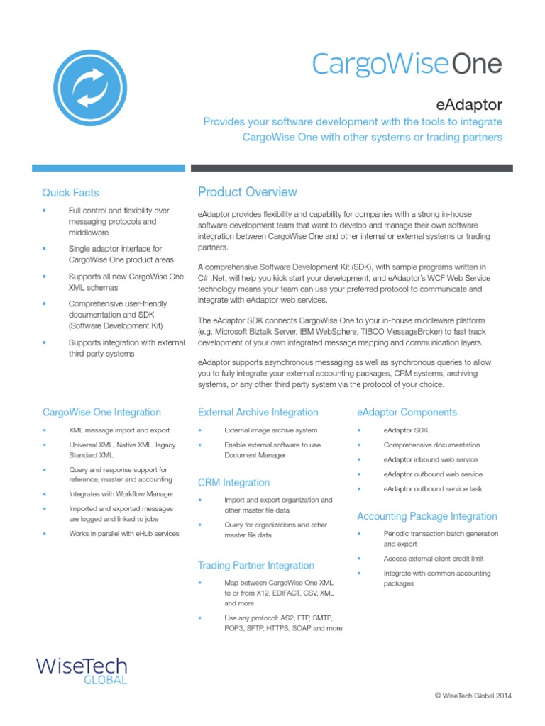 Eadaptor Product Sheet | Download Free PDF | Web Service | Internet & Web