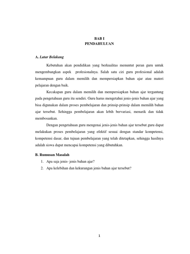 Jenis - Jenis Bahan Ajar | PDF