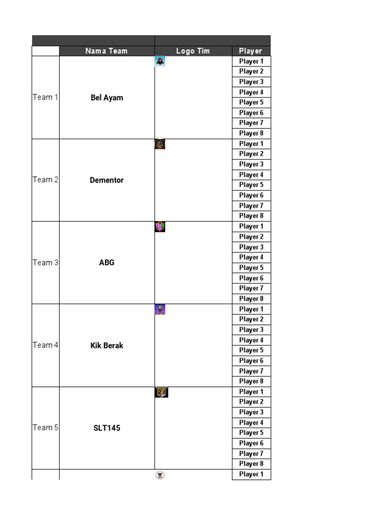 HGS4 Data Player Mobile Legend | PDF
