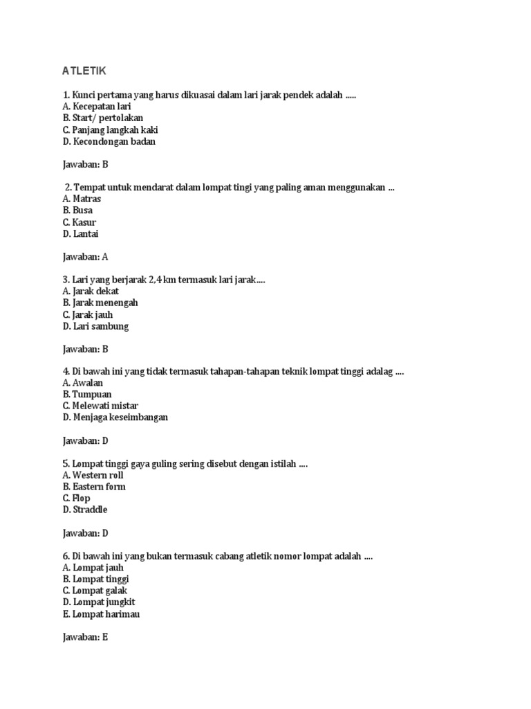 Panduan Dasar Atletik dan Senam Ritmik | PDF