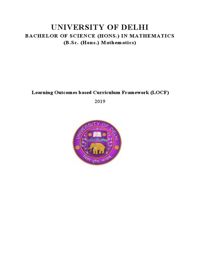 CBCS - BSC (Hons) Maths LOCF Syllabus | PDF | Eigenvalues And ...
