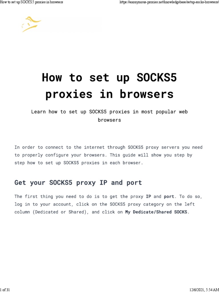 How To Set Up Socks 5 | PDF | Proxy Server | Digital Rights