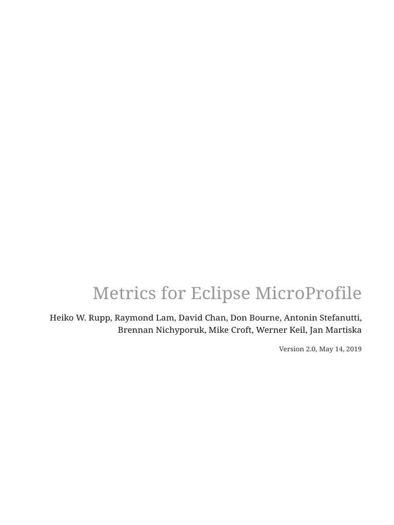 Microprofile Metrics Spec 2.0 | PDF | Hypertext Transfer Protocol ... Microprofile Metrics Spec 2.0 | PDF | Hypertext Transfer Protocol ...