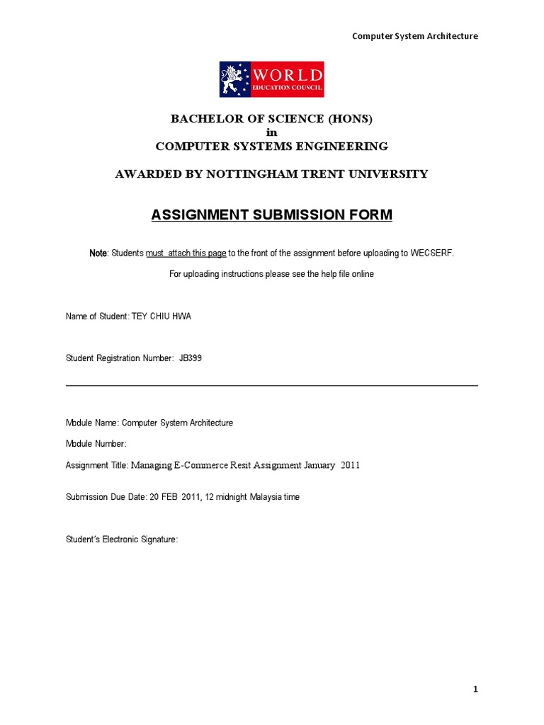 Assignment Submission Form | PDF | Scheduling (Computing) | Input/Output