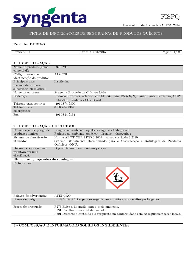 Durivo 3 | PDF | Embalagem e rotulagem | Química