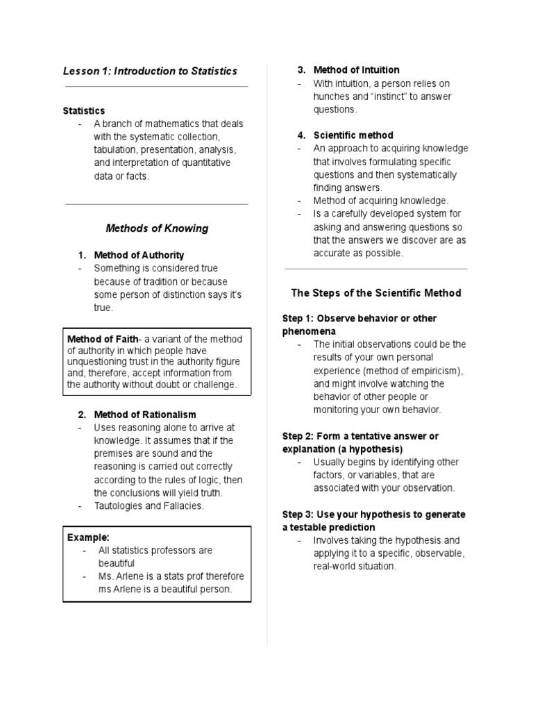Psychological Statistics (Notes) | PDF | Sampling (Statistics ...