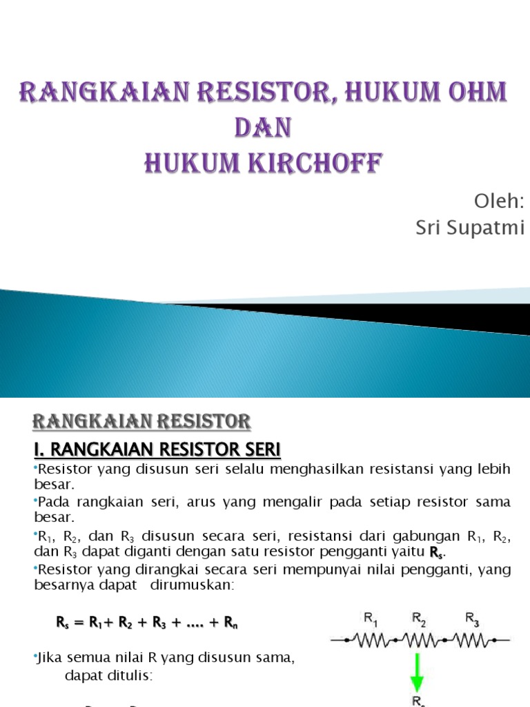 Rangkaian Resistor, Hukum Ohm | PDF