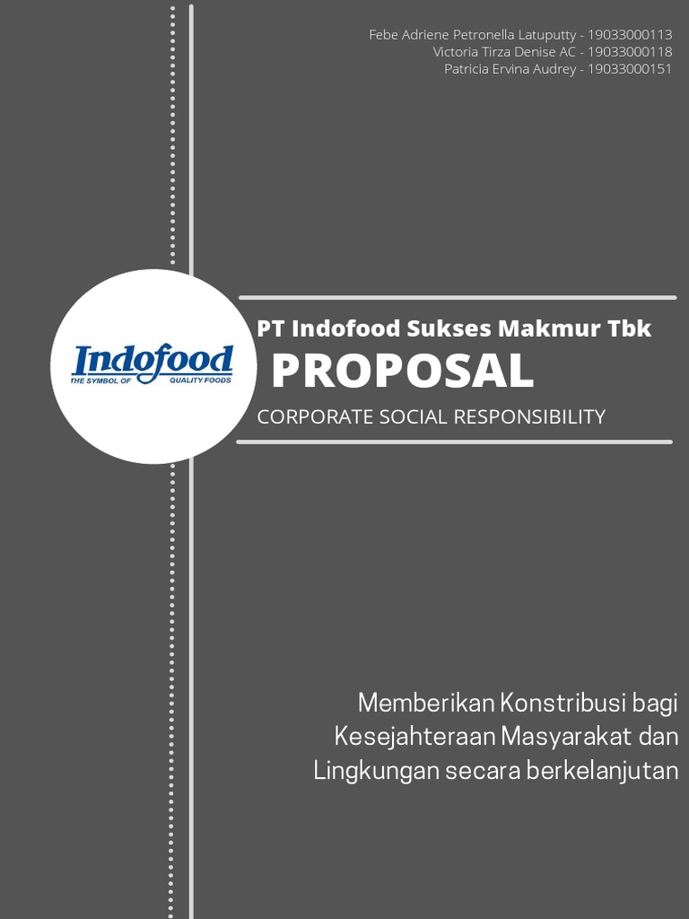 Proposal Indofood | PDF | Karier & Perkembangan | Bisnis