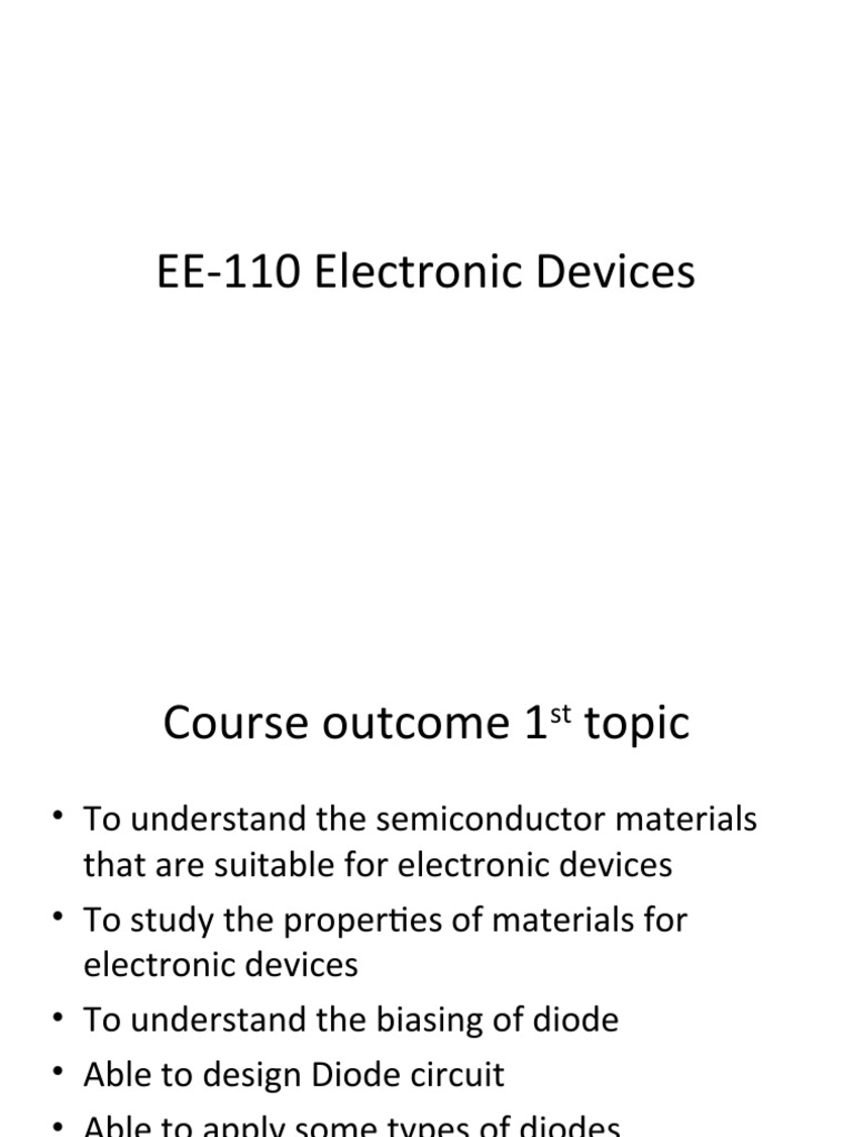 Electronic Device Lecture1 | PDF | Electrical Resistance And Conductance | P–N Junction