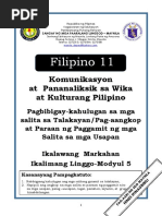 Filipino 11 Module 1 | PDF