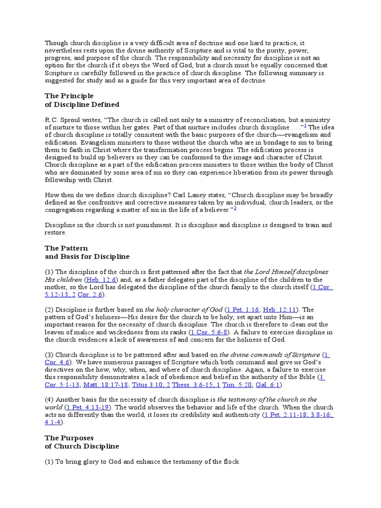 The Principle of Discipline Defined: His Children ( | Download Free PDF ...