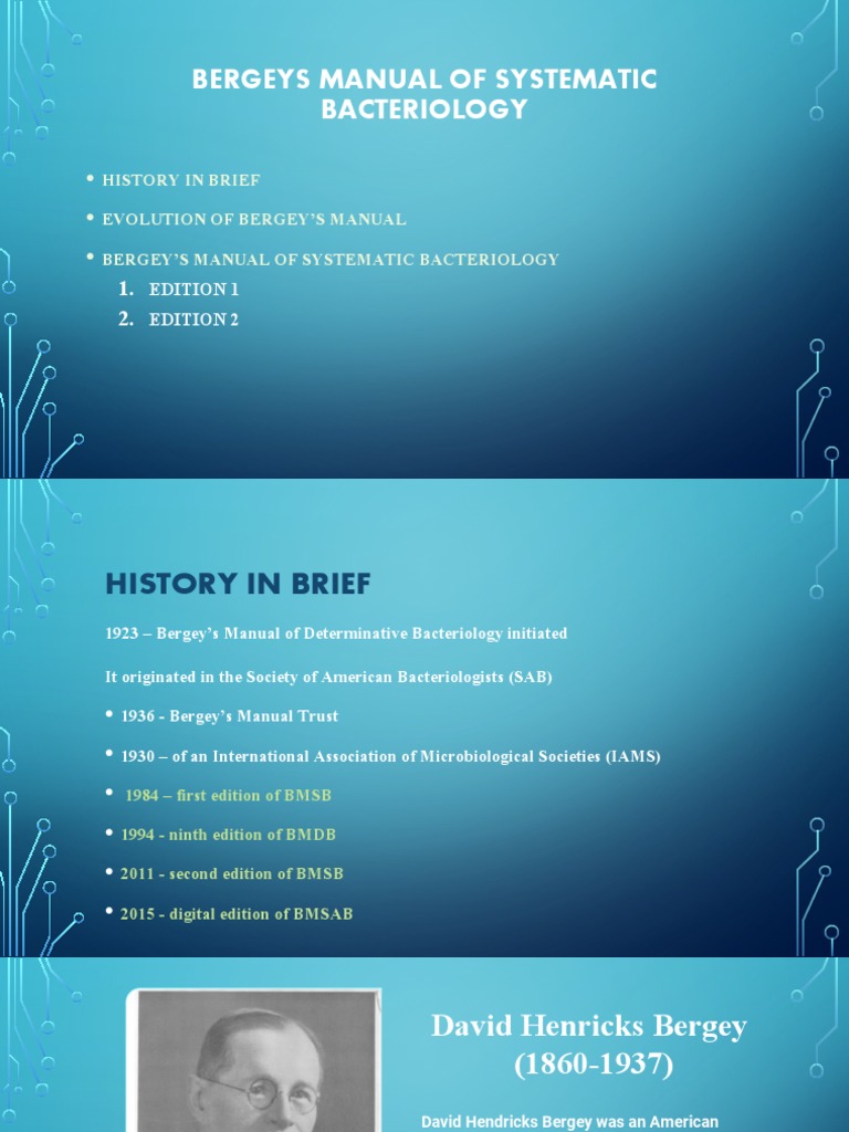 Bergeys Manual of Systematic Bacteriology | PDF
