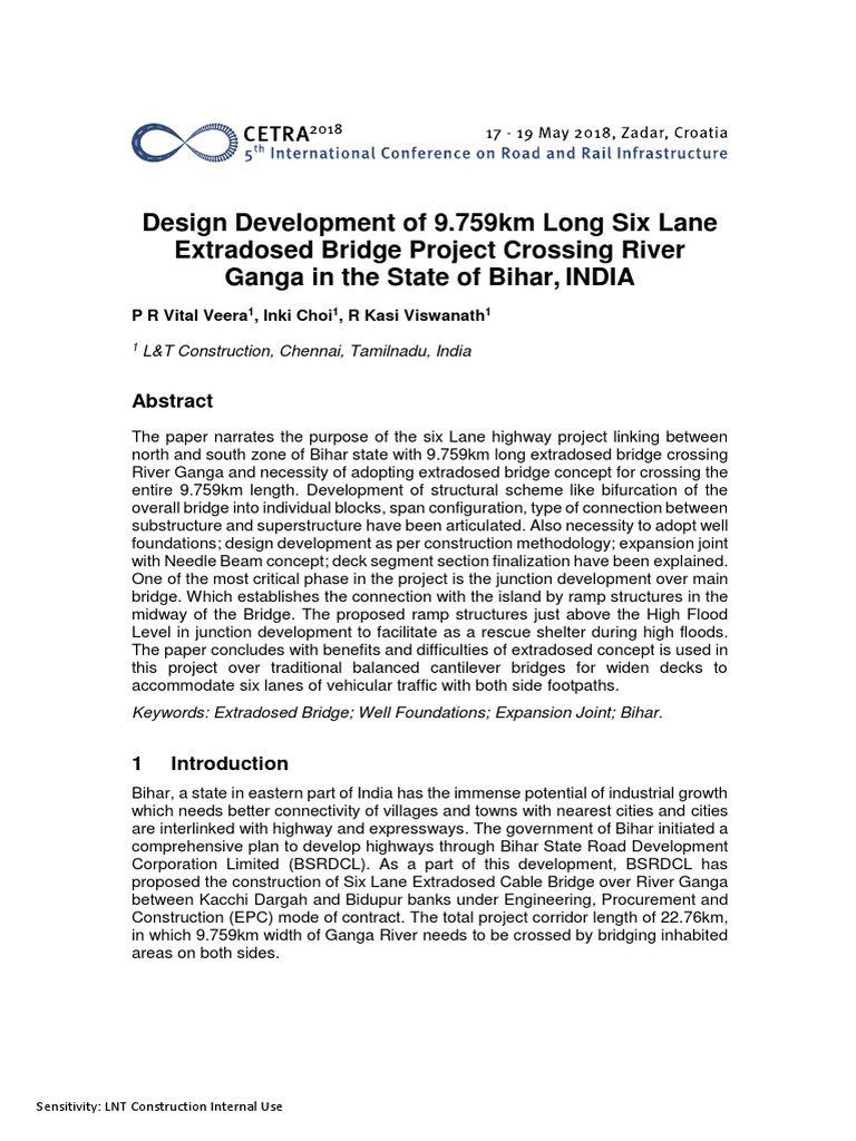 Bihar's 9.759km Ganga Extradosed Bridge | PDF | Bridge | Civil Engineering