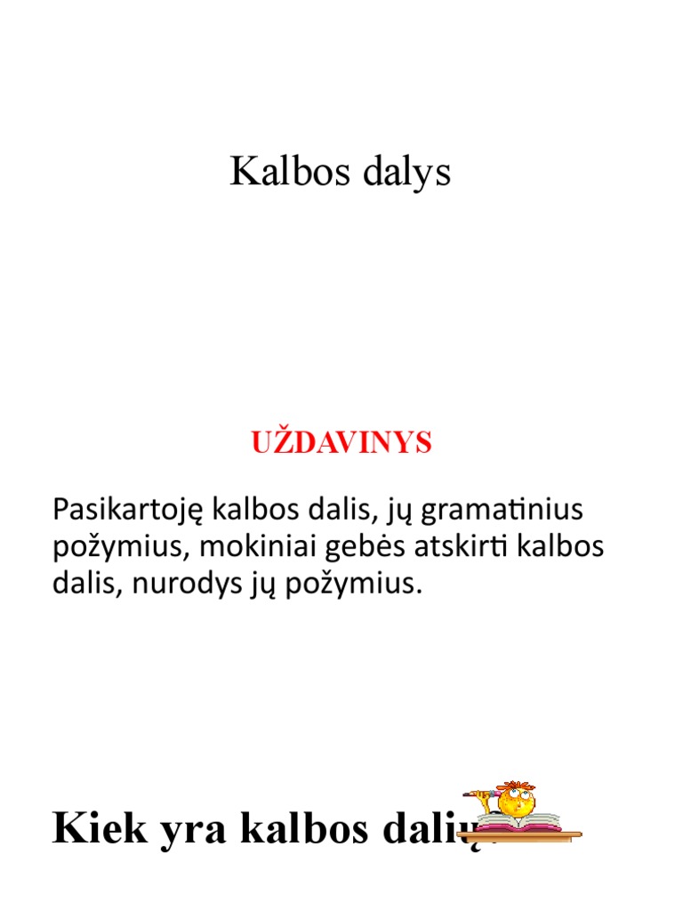 Kalbos Dalys | PDF