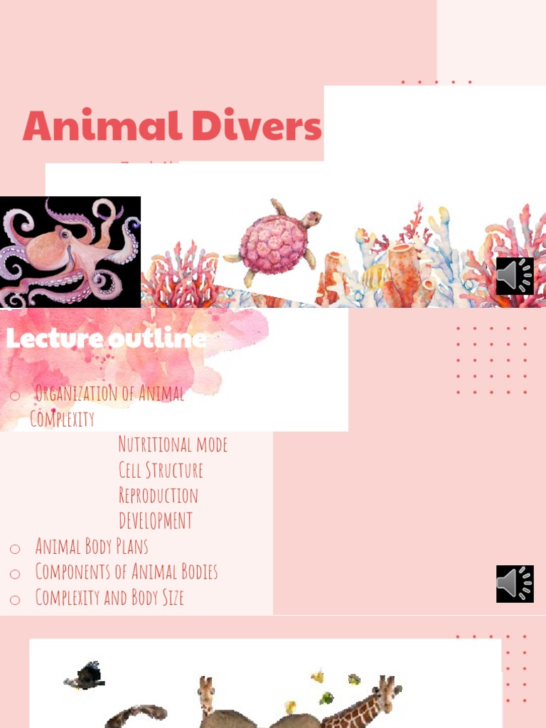 An Overview of Animal Diversity: Nutrition, Cell Structure ...