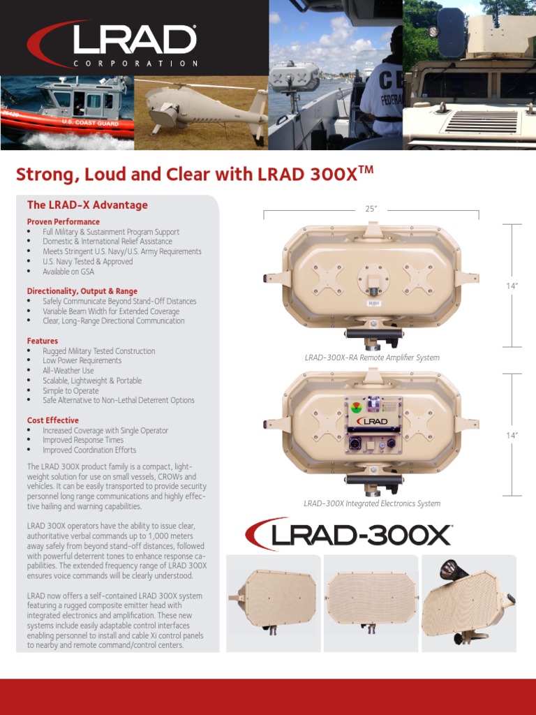 Strong, Loud and Clear With LRAD 300X | PDF | Amplifier | Microphone