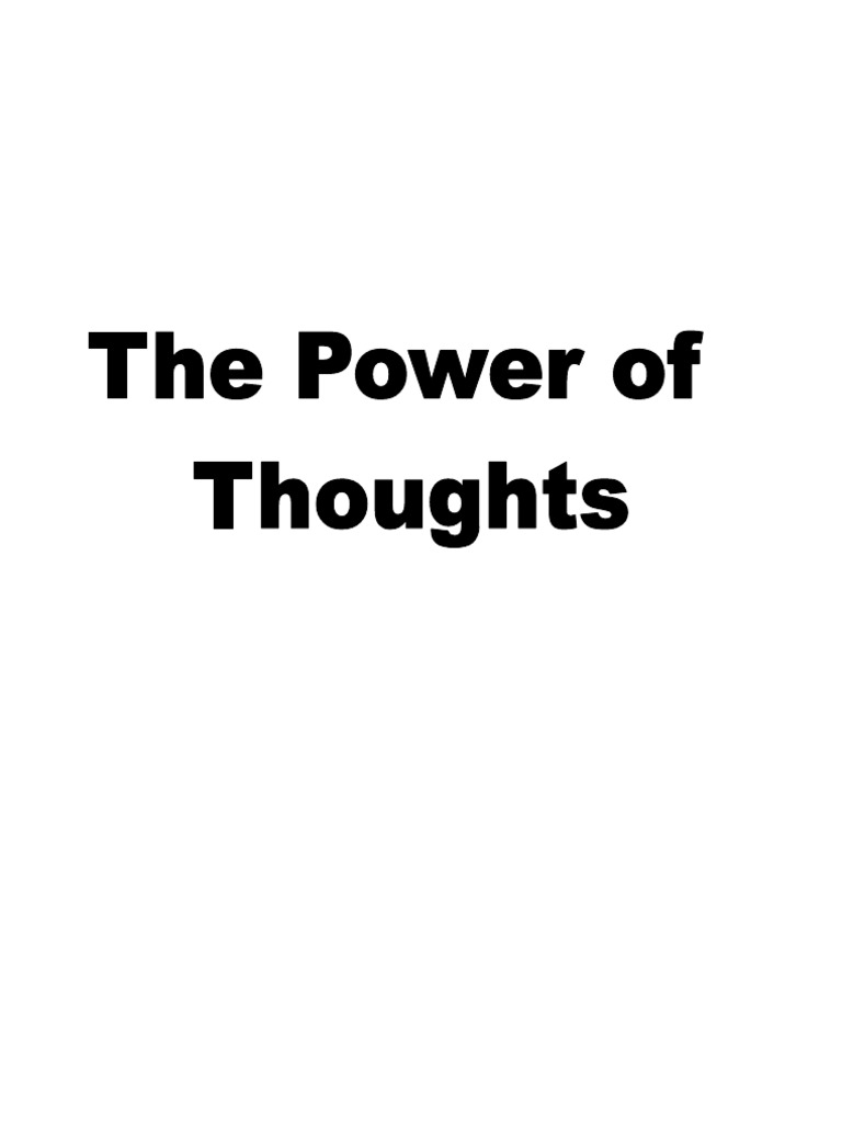 Power of Thoughts | PDF | Meditation | Mind
