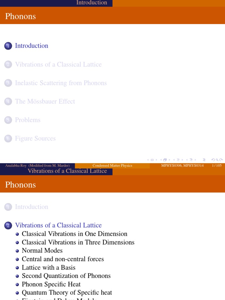 Phonons and Lattice Vibrations Explained | PDF | Phonon | Condensed ...