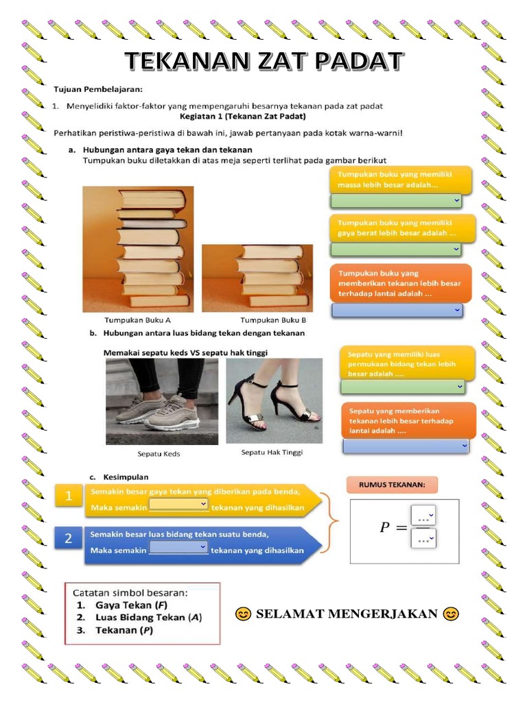 LKPD Tekanan Zat Padat | PDF