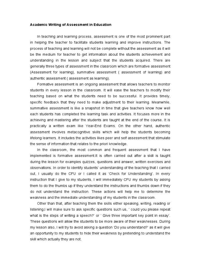 Academic Writing Assessment in Education | PDF | Educational Assessment | Applied Psychology