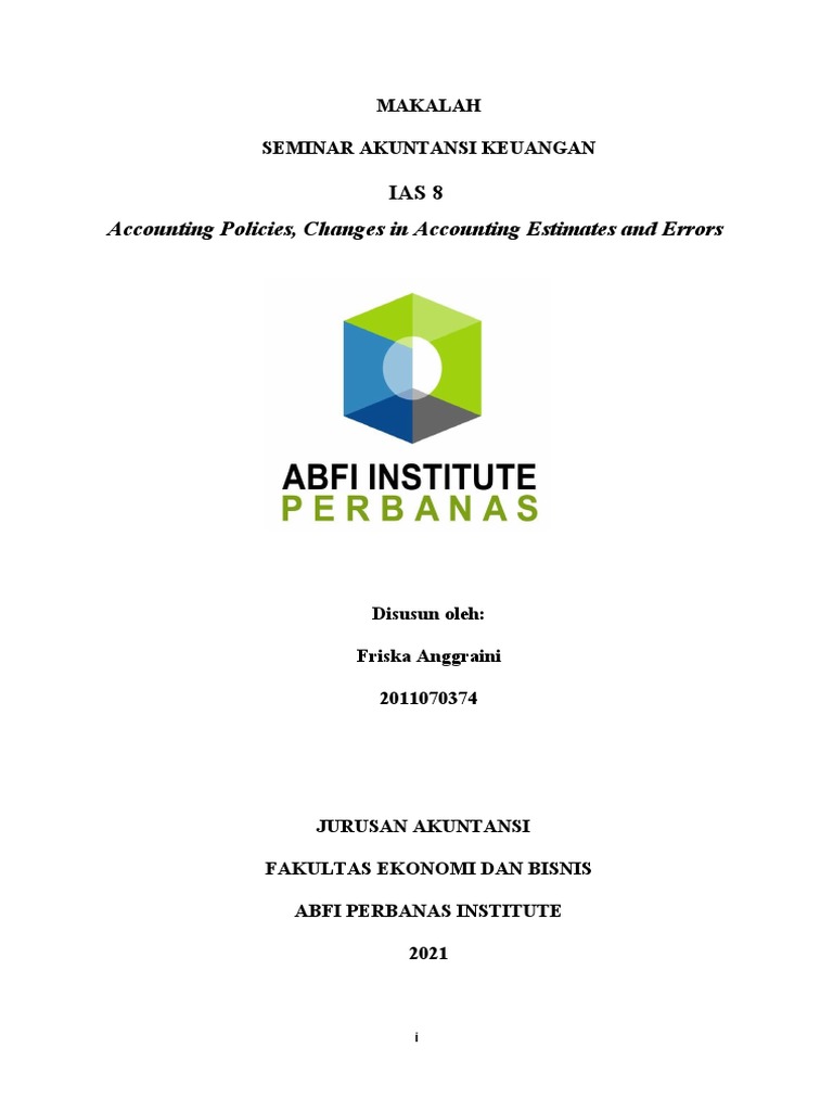 Makalah IAS 8 | PDF