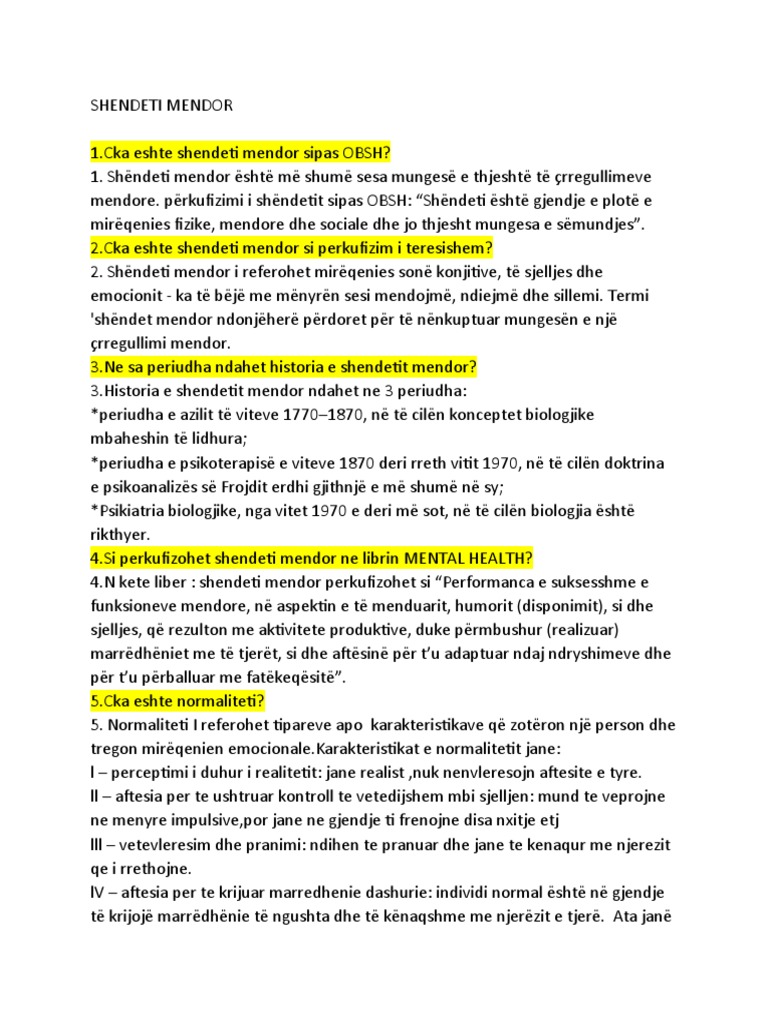 Shendeti Mendor | PDF