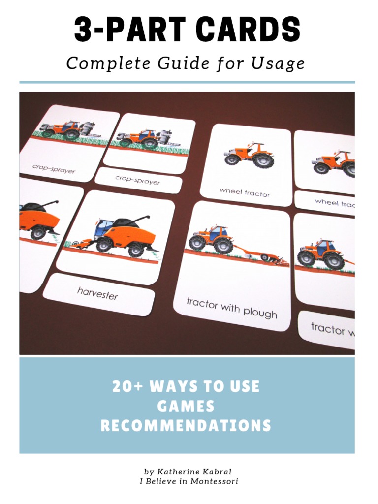 Complete Guide For Using 3 Part Cards by I Believe in Montessori | PDF ...