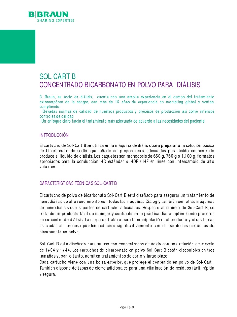 Sol Cart | PDF | Diálisis | Hemodiálisis