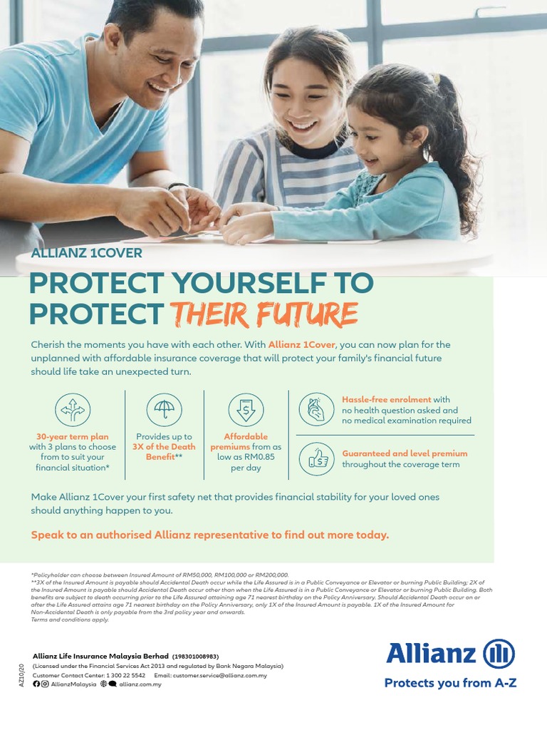 Allianz 1 Cover Flyer | PDF | Insurance | Financial Risk