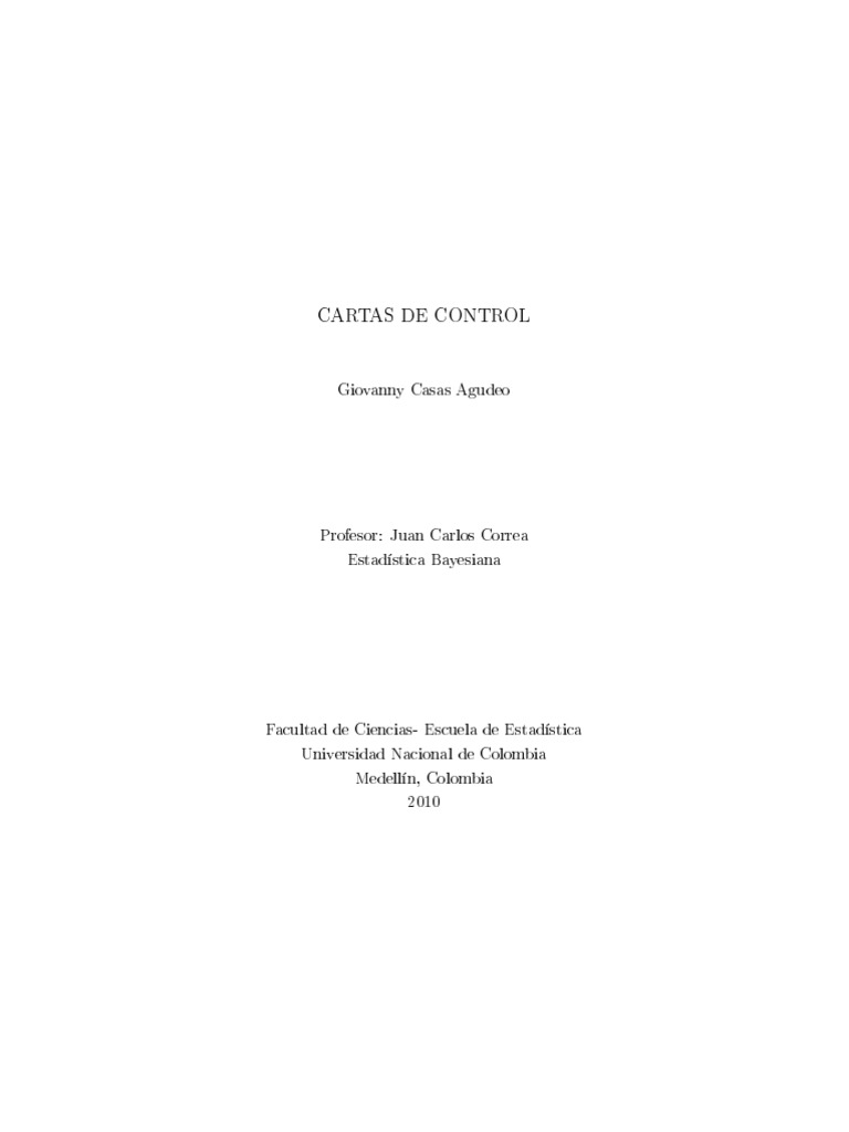 Cartas de Control | PDF | Estadísticas | Calidad (comercial)