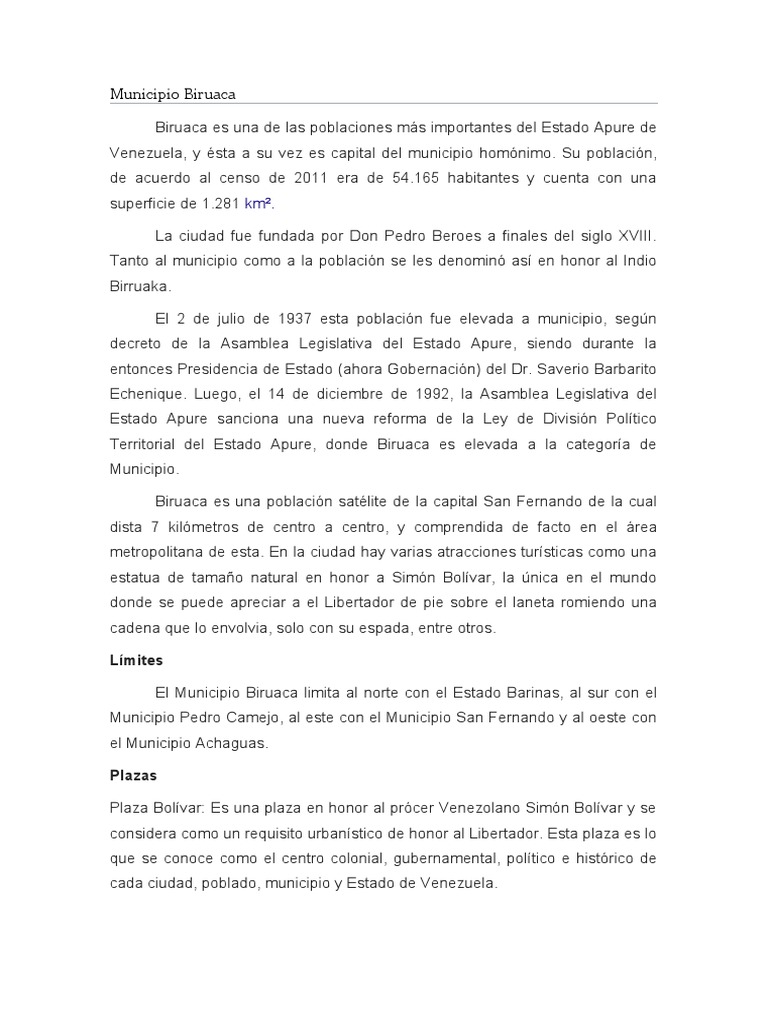 Gastronomía y Turismo en Biruaca | PDF | Venezuela | Alimentos