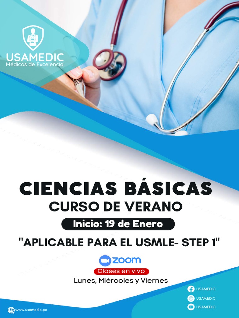 Ciencias Básicas - Curso de Verano - Usamedic | PDF | Doctorado | Medicina
